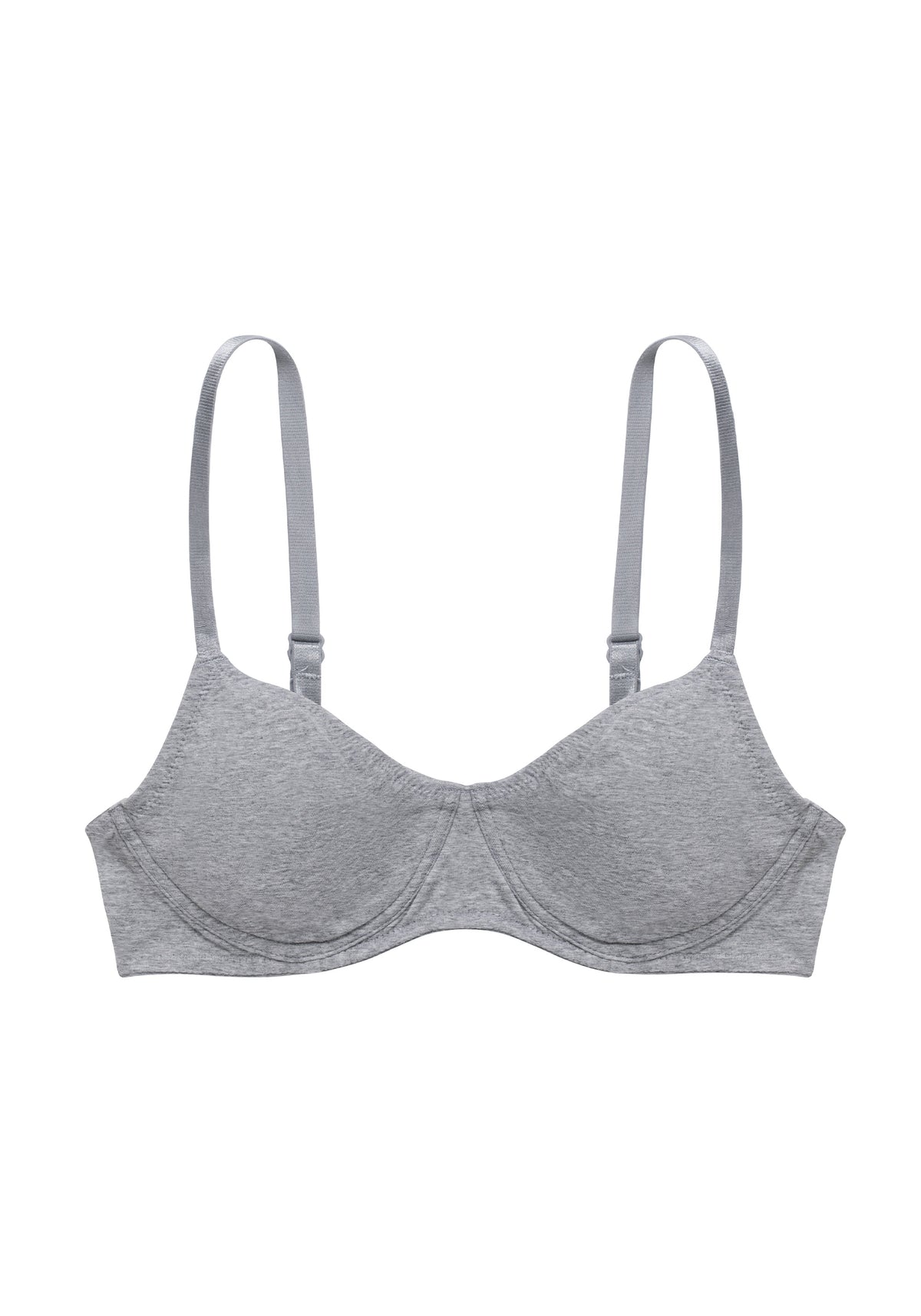 Women's The Cotton Unlined Molded Bra, Heather Grey | Blush Lingerie