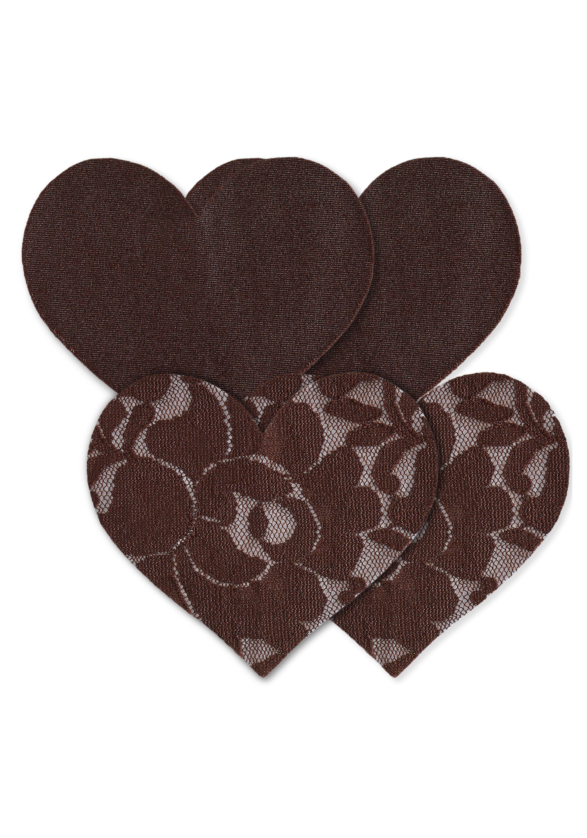 Women's Nippies Heart Nipple Covers, Mocha | Blush Lingerie